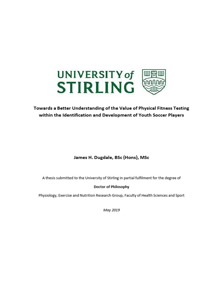 James Dugdale PHD Final - Approved | PDF | Thesis | Abstract (Summary)