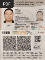 Credencial INE: Datos de Votante México | PDF