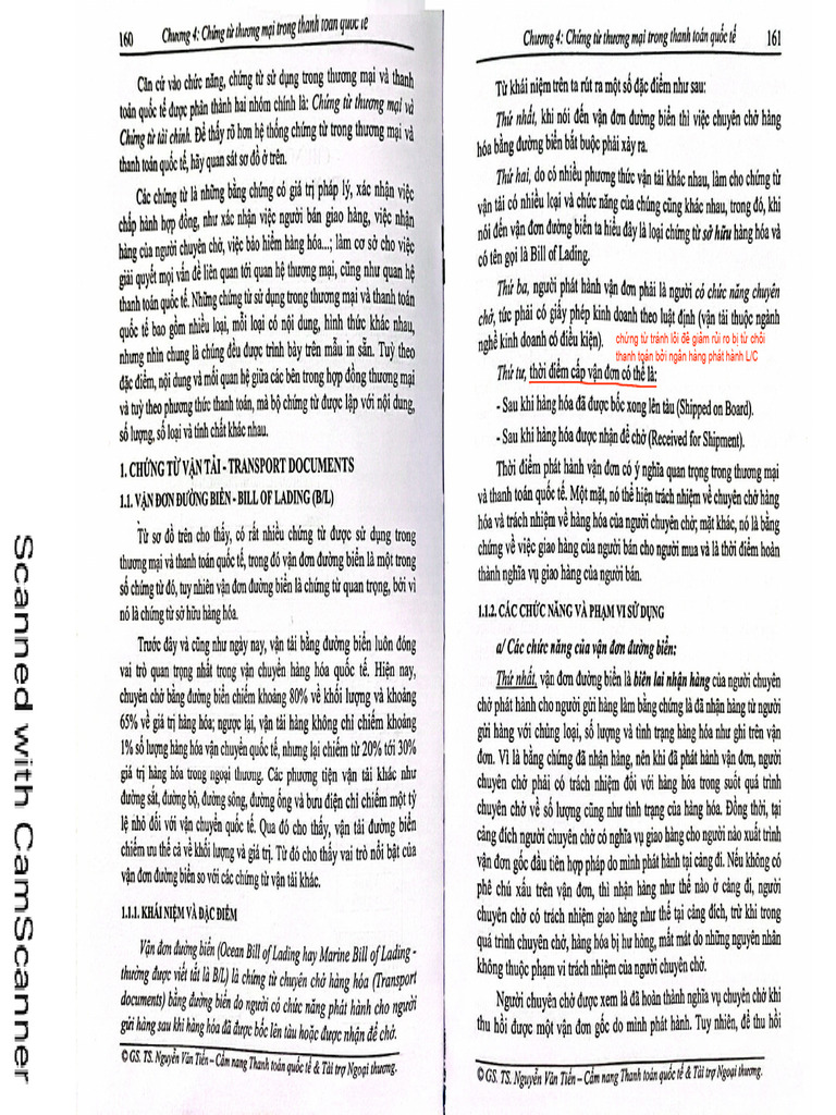 Chứng Từ Trong Thanh Toán NT - Vận Tải (Trích Cẩm Nang TTQT) | PDF