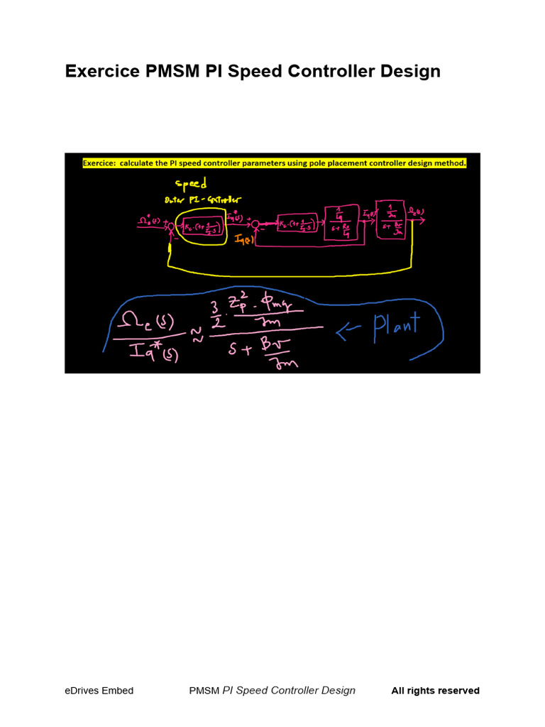 PMSM PI+Speed+Controller+Design | PDF
