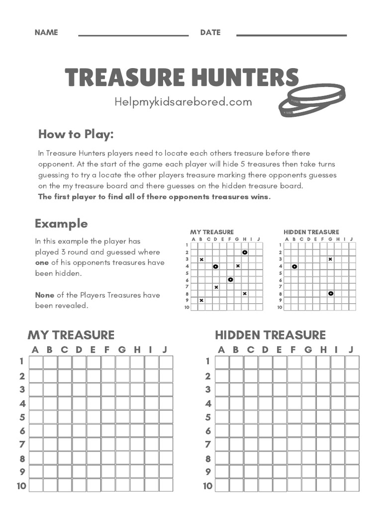 Treasure Hunters Game Instructions | PDF
