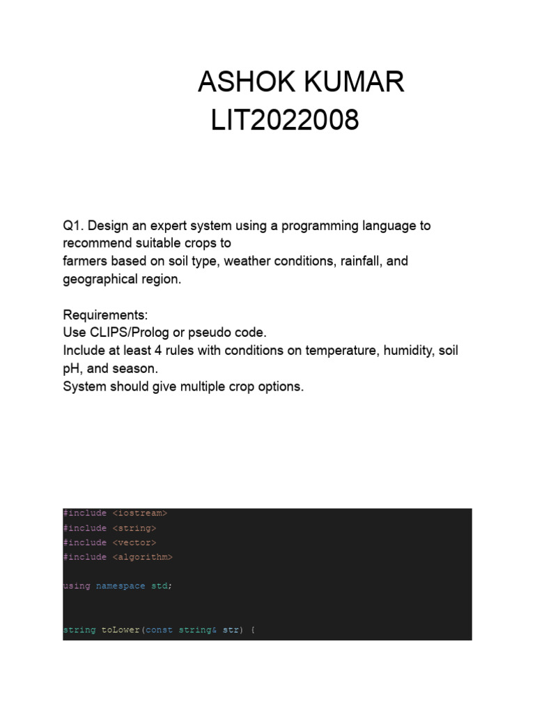 Ai6 Lab Lit2022008 Ashok Kumar | PDF | Soil | Agriculture