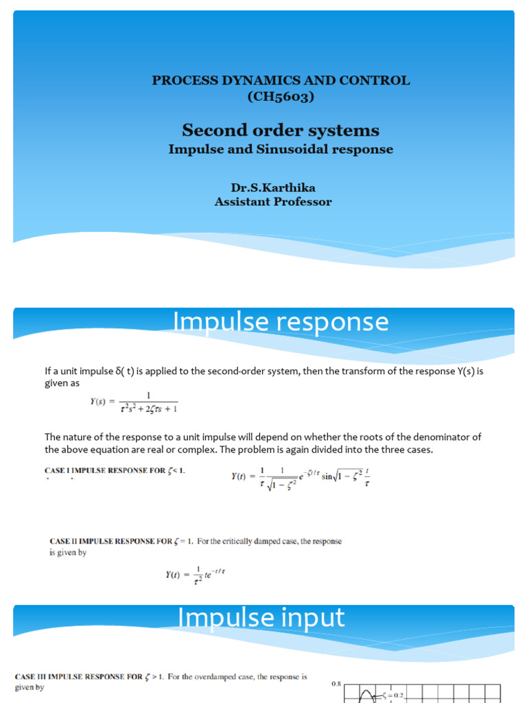 Second Order Systems - Impulse and Sinusoidal | PDF