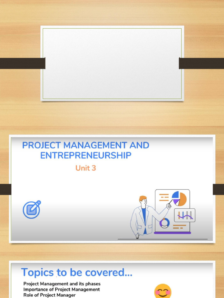 UNIT 3 Project Management Entrepreneurship | PDF