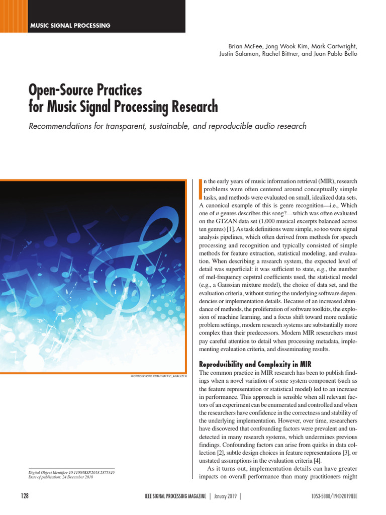 Open-Source Practices for Music Signal Processing Research Recommendations for Transparent ...