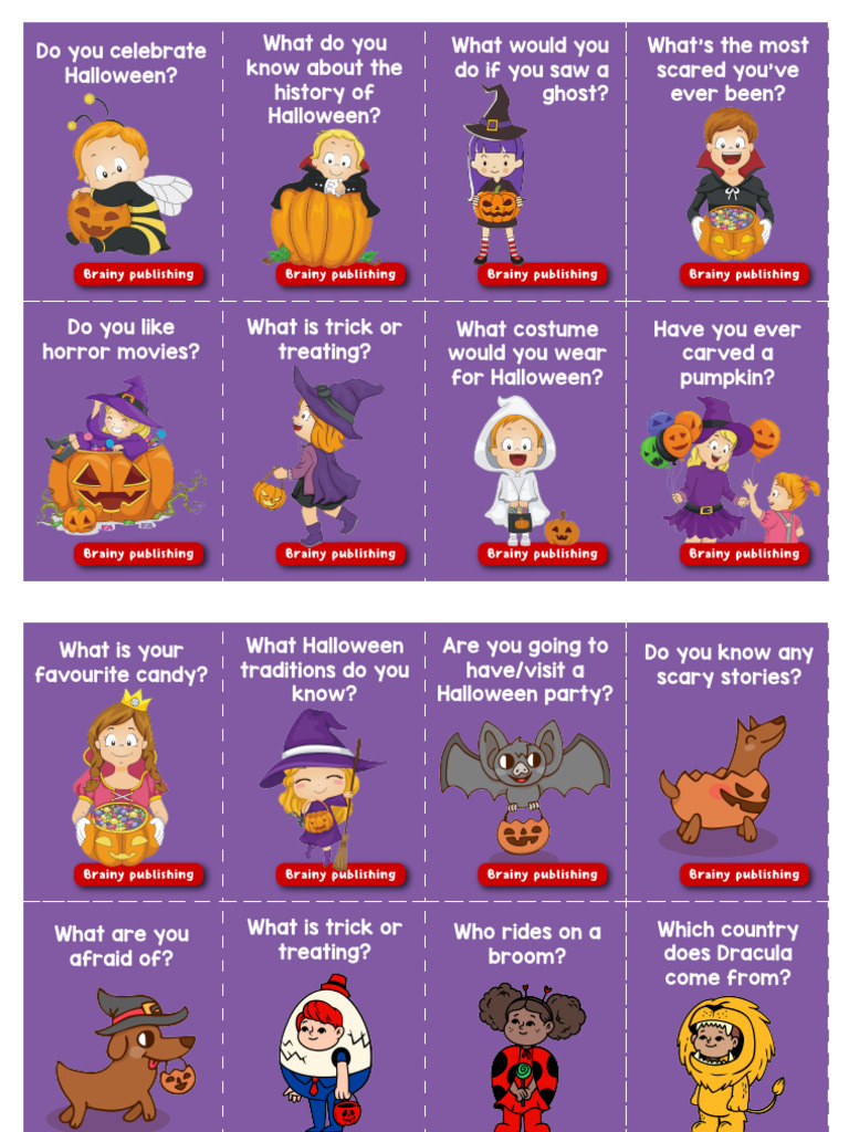 Halloween Conversation Starters - by Brainy - Publishing | PDF