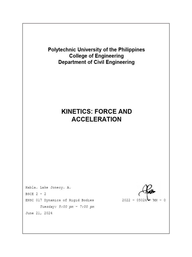 Dynamics Problem Set For Civil Engineering Pdf Force Friction