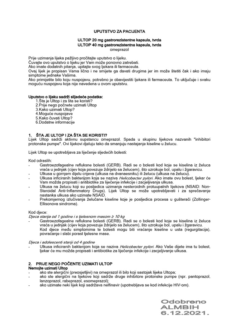 PIL ULTOP 20mg40mg | PDF