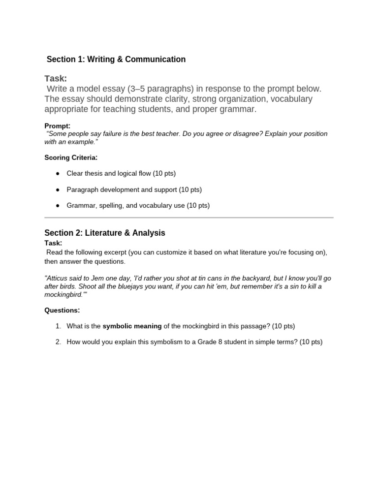 Section 1 - Writing & Communication | PDF