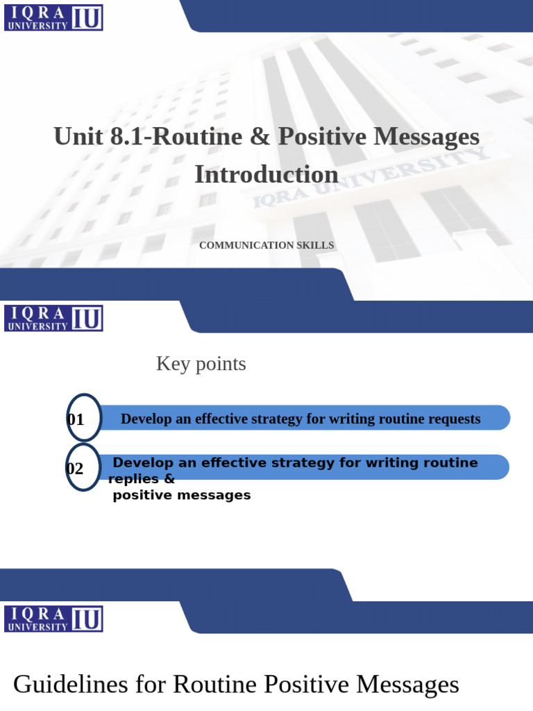 1lecture 7 Positive Routine Messages Unit 7.1 | PDF