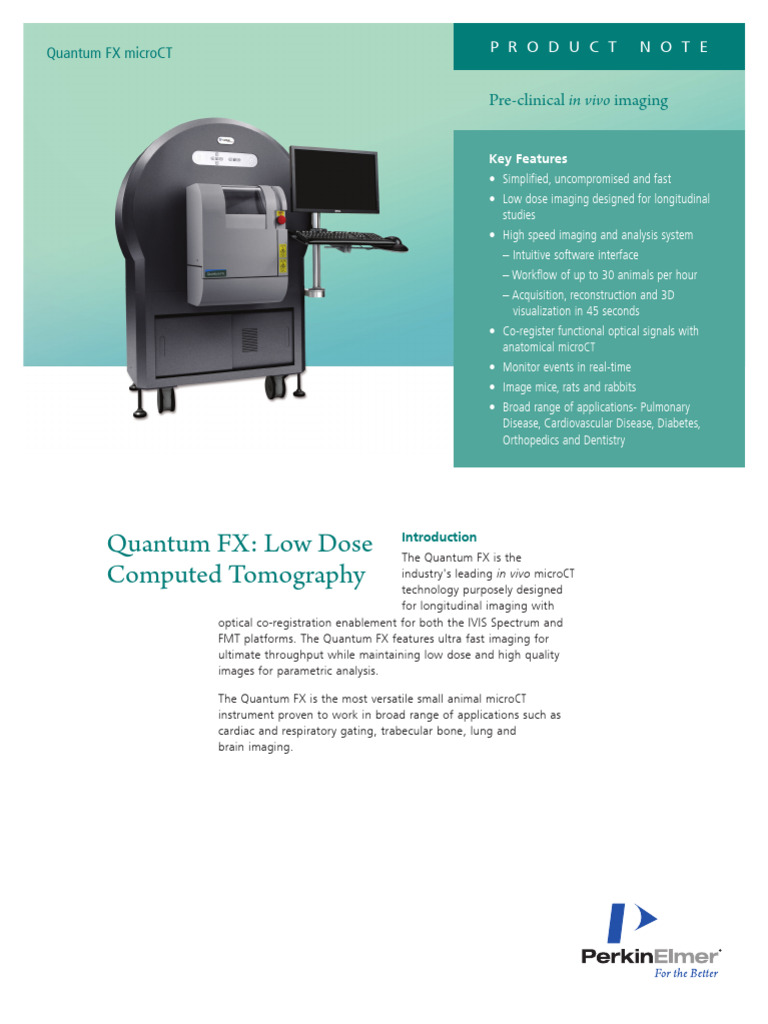 Quantum FX: Advanced Low Dose MicroCT | PDF | X Ray | Absorbed Dose