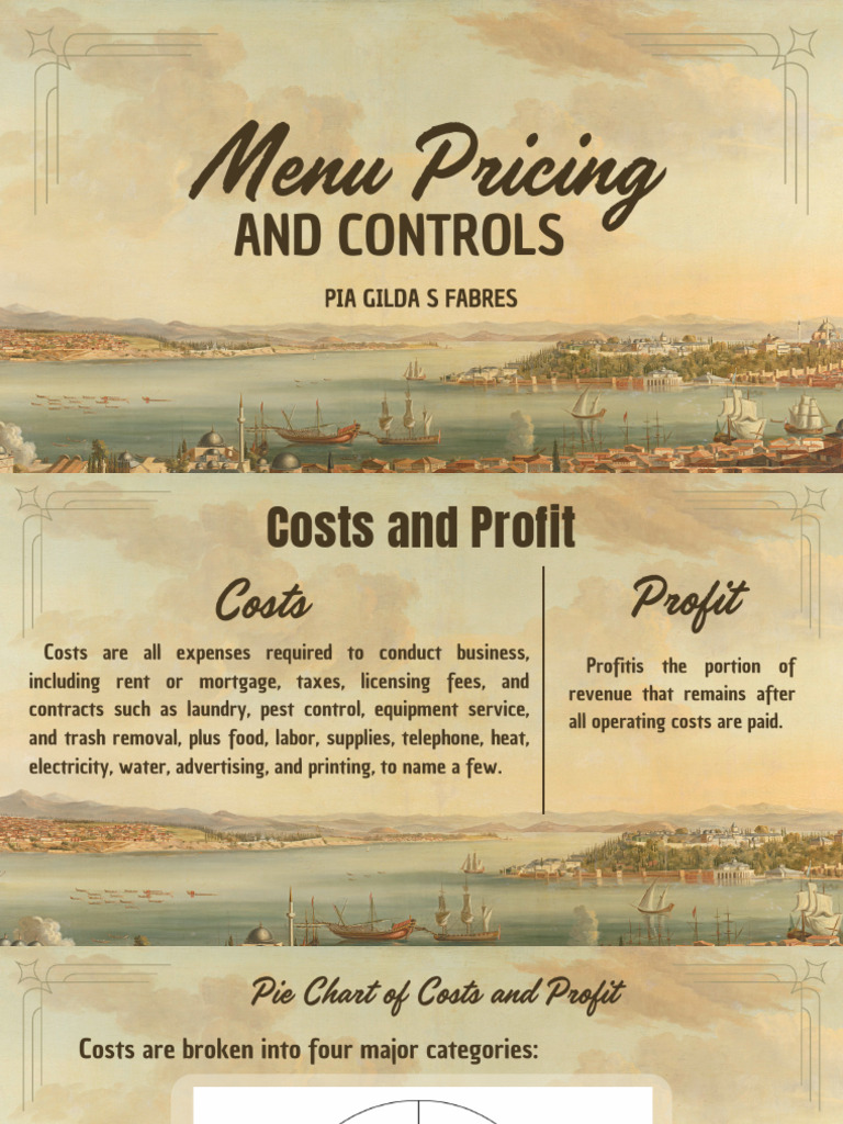Fabres, Pia Gilda - Menu Pricing | PDF | Menu | Pricing