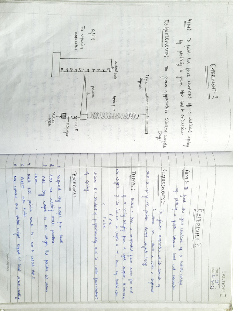 11th Physics Practical Sec B | PDF