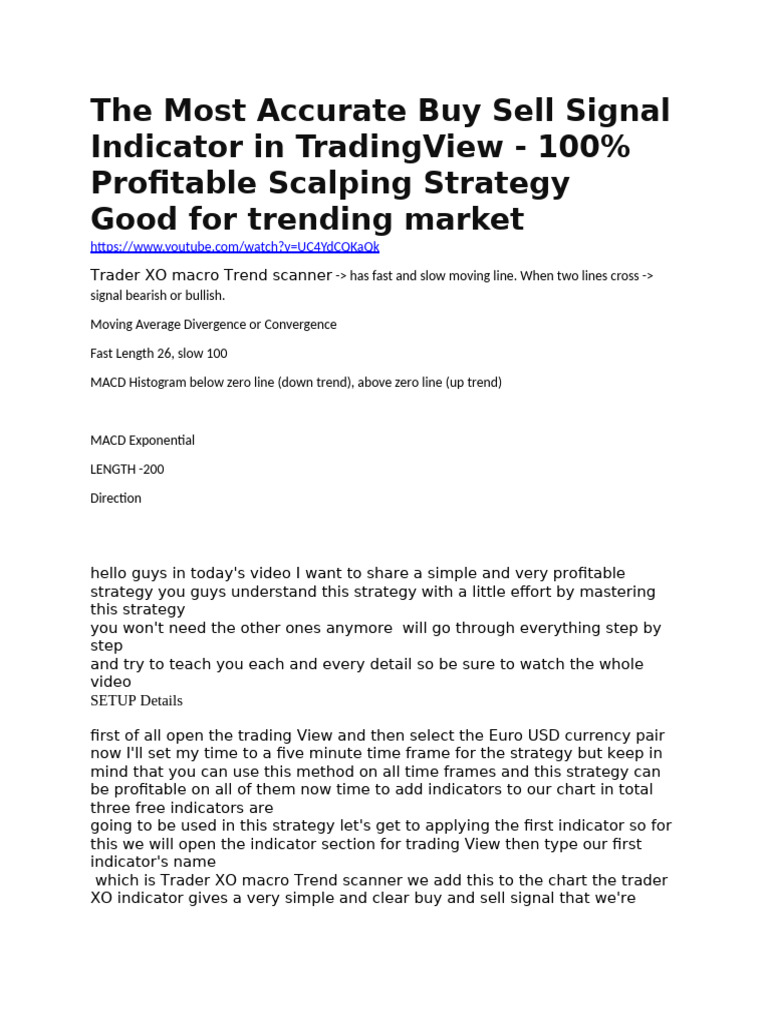 Trader XO Macro Trend Scanner and MACD Divengence | PDF | Financial Markets | Market (Economics)