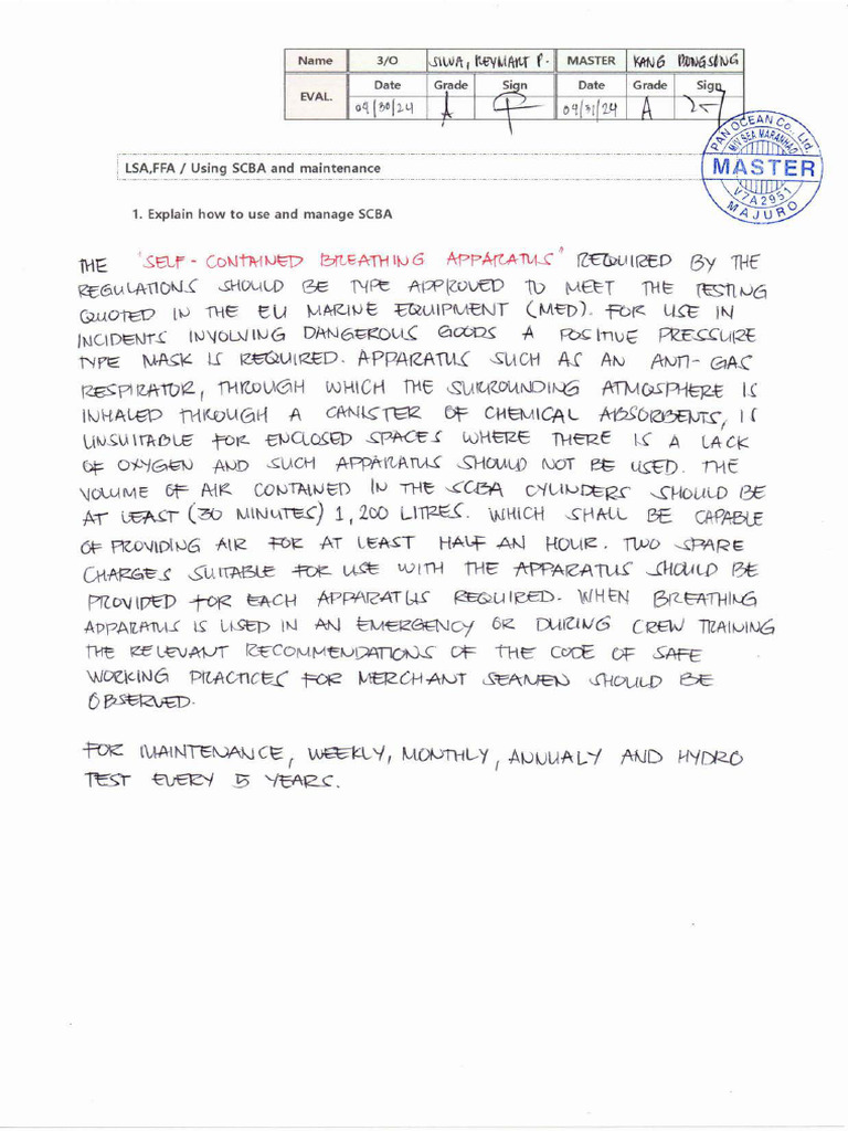 How To Use and Manage Scba | PDF