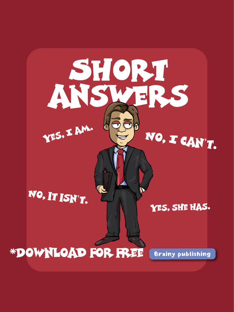 Short Answers Worksheets - by Brainy - Publishing | PDF