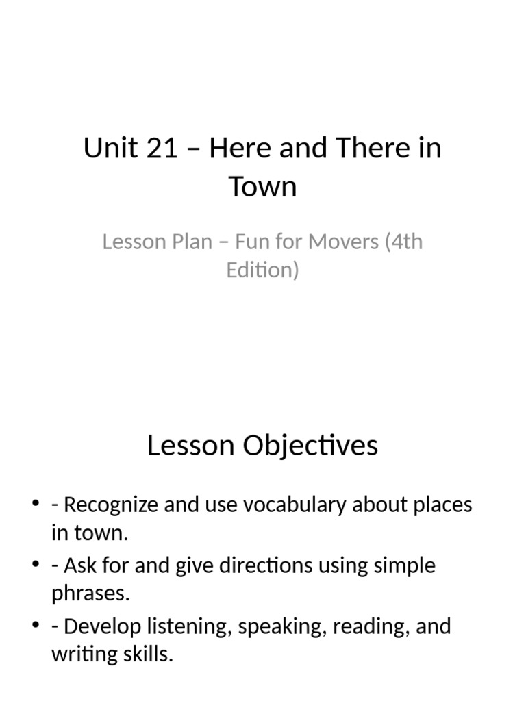 Unit 21 Lesson Plan Presentation | PDF