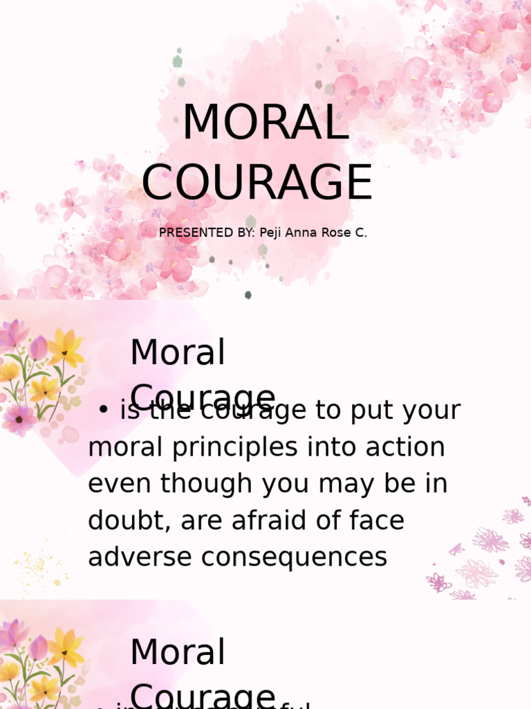 Understanding Moral Courage | PDF