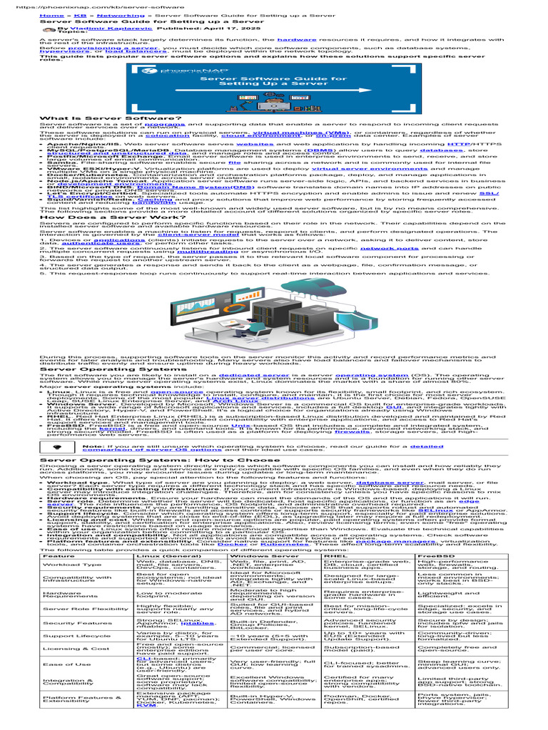 Server Software Guide For Setting Up A Server - phoenixNAP KB | PDF | Domain Name System | Proxy ...