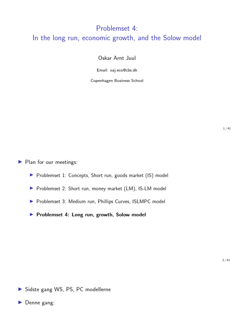 Macroeconomics Problem Set 4 | PDF | Production Function | Economic Growth
