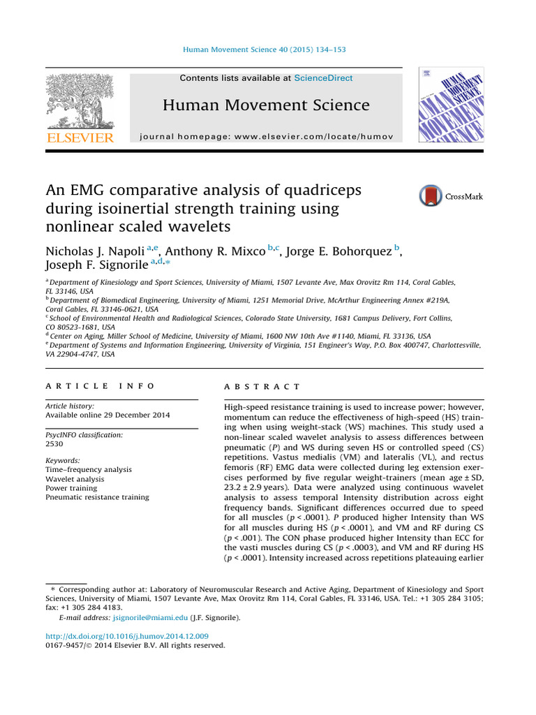 EMG Analysis of Pneumatic vs. Weight-Stack Training | PDF ...