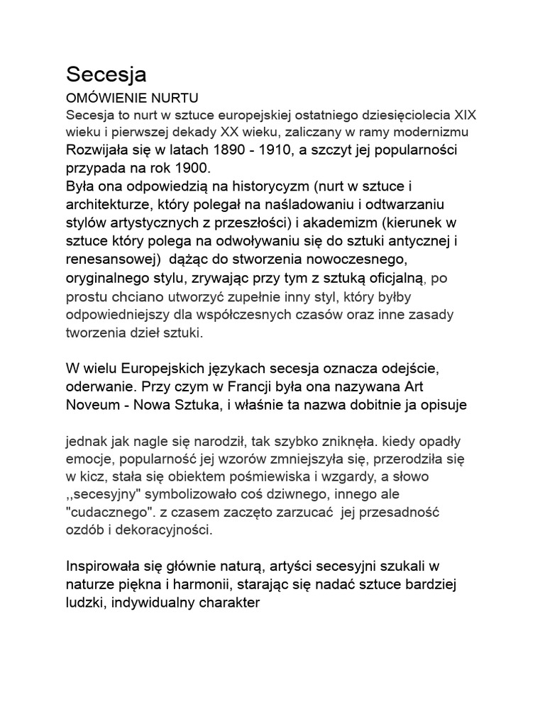SECESJA | PDF