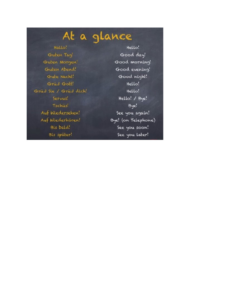 Basic German Greetings and Expressions! | PDF