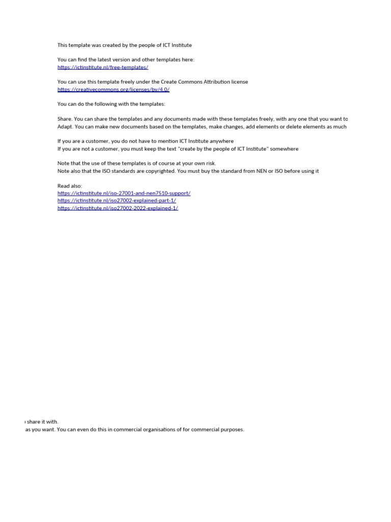 ISO 27001:2022 Statement of Applicability Template | PDF | Information ...