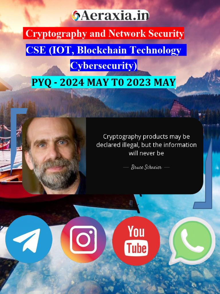 SEM 6 - CSE IOT - Cryptography and Network Security - 2024 May To 2023 ...