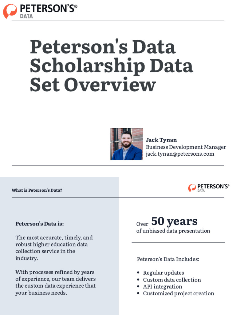 Peterson's Data Scholarship Data Set Overview | PDF | Databases ...