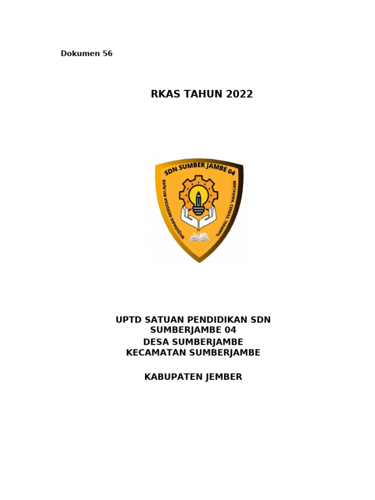 Dokumen 56. DOKUMEN RKA TAHUN SEBELUMNYA | PDF