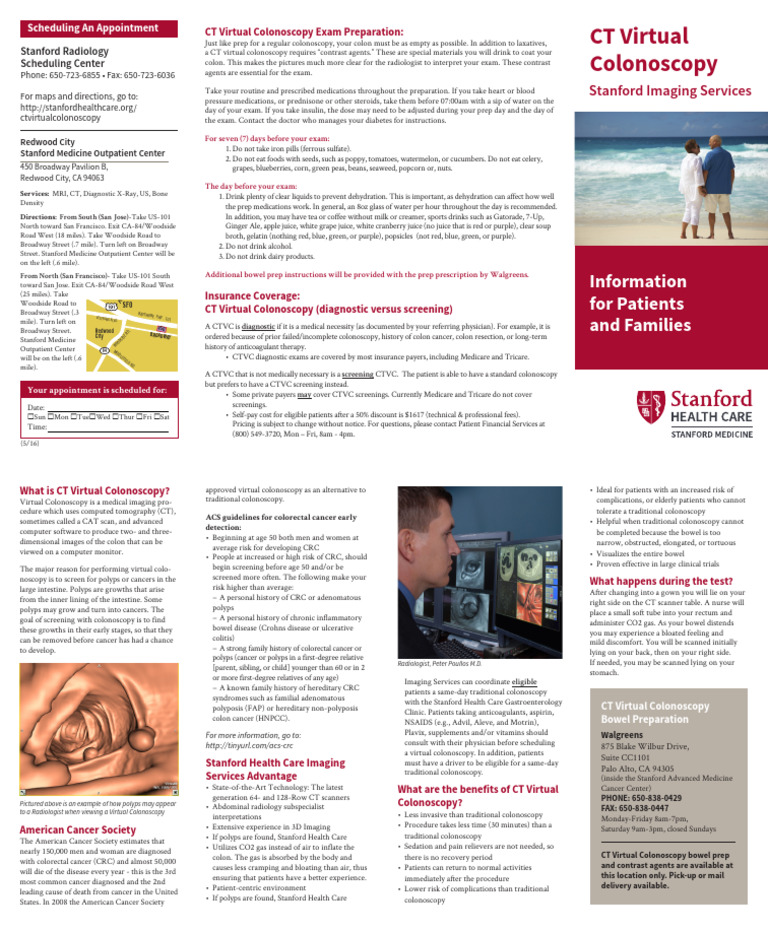 CTVC Brochure 052016 | PDF | Colonoscopy | Colorectal Cancer
