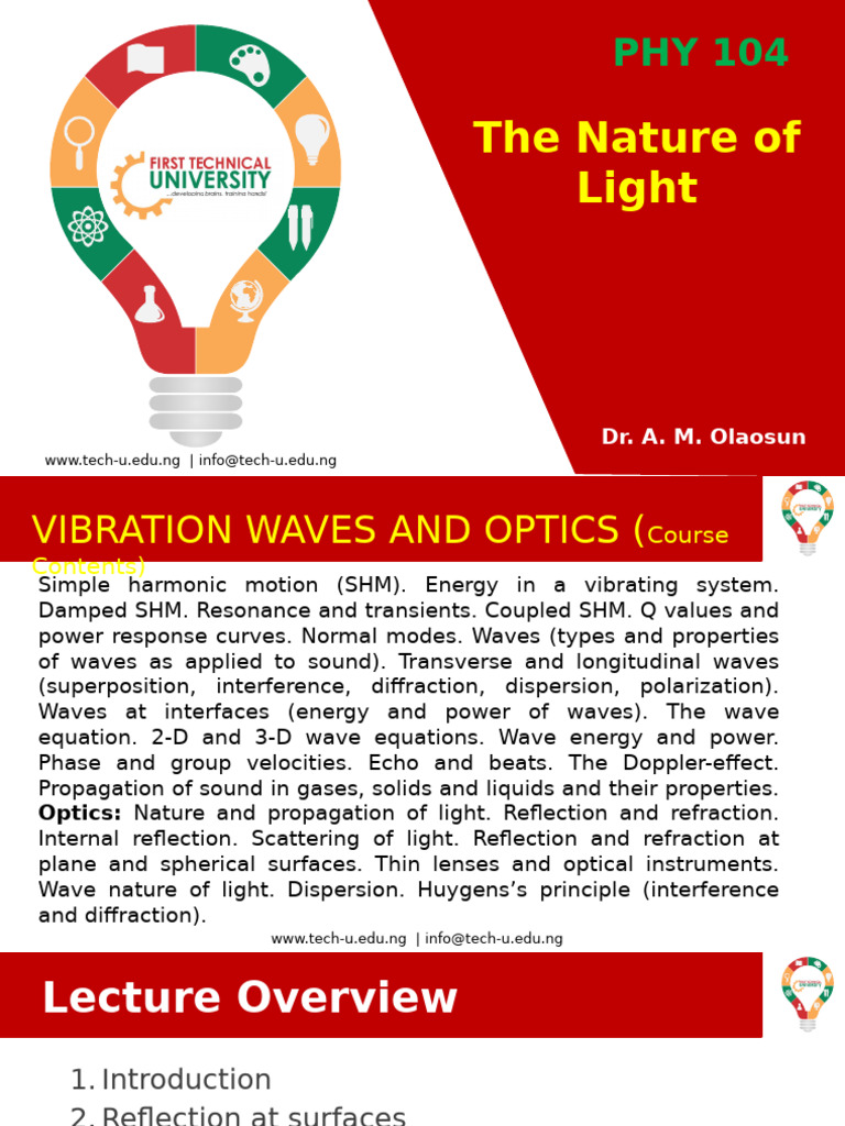 The Nature of Light Part 1 | PDF | Waves | Reflection (Physics)
