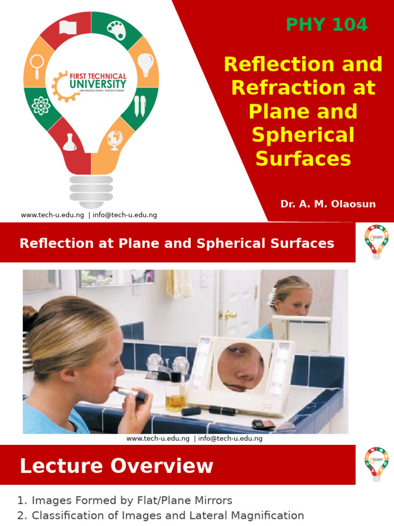 Spherical Mirrors: Reflection & Refraction | PDF | Mirror | Sphere