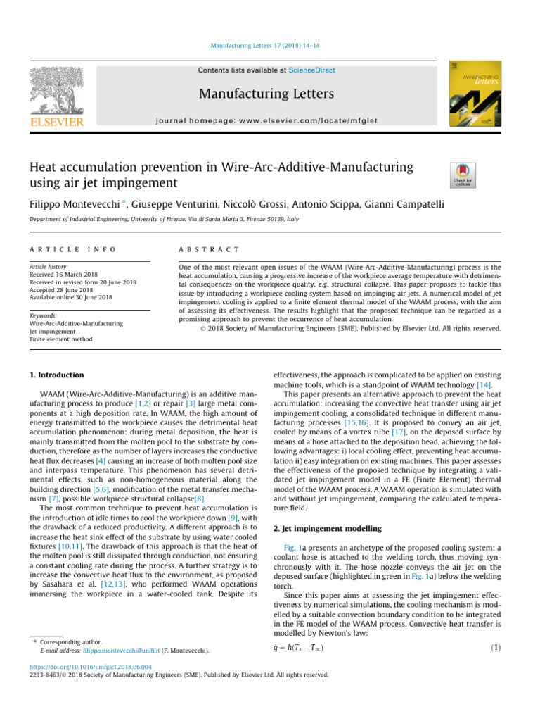 Heat Accumulation Prevention in Wire Arc Additive Manufac - 2018 ...
