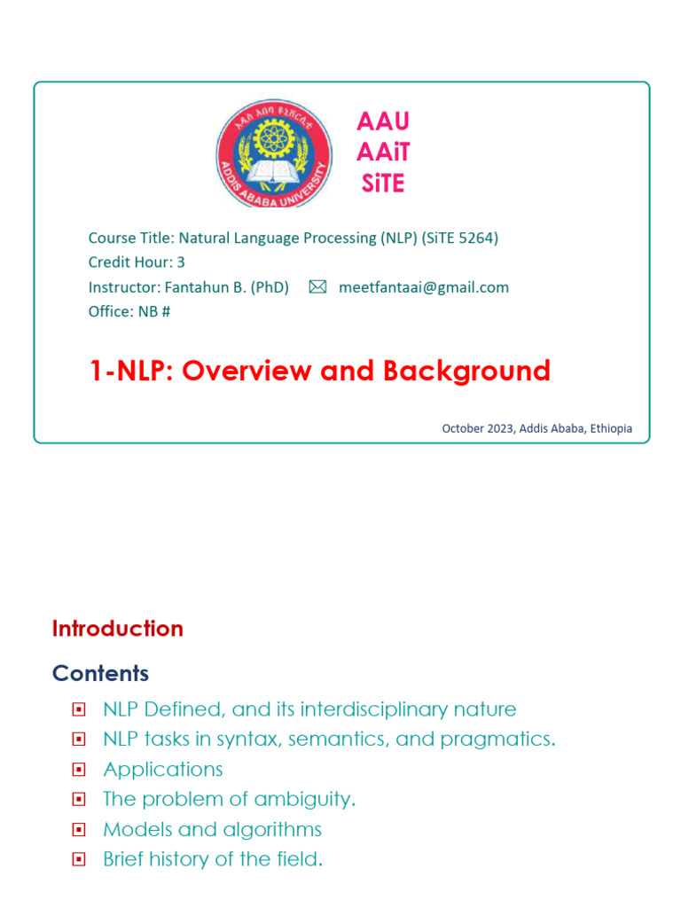 NLP Cahpter 1_compressed | PDF | Parsing | Semantics