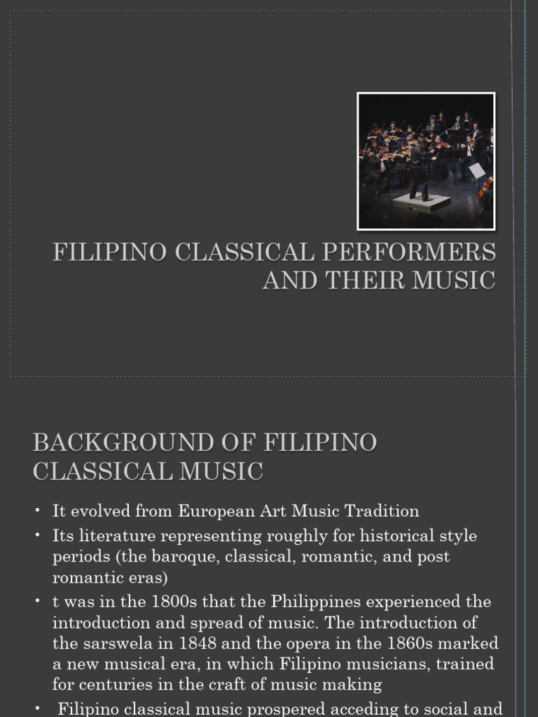 Lesson 8 Filipino Classical Performers and Their Music | PDF | Conducting | Orchestras