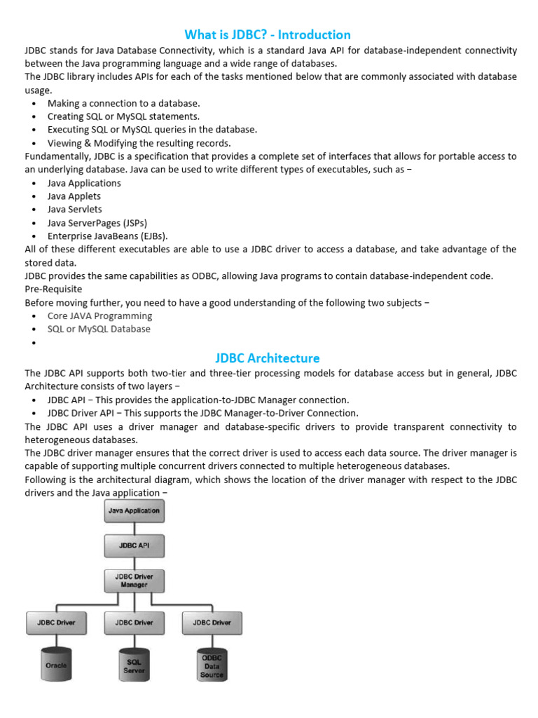 OOPJ Unit 5 Material - Part 2 (1) | PDF | Databases | Sql