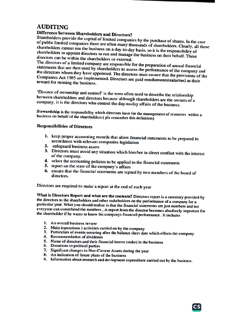 Audit A Levels Accounting | PDF