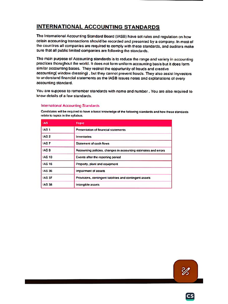 A Levels Accounting IAS | PDF