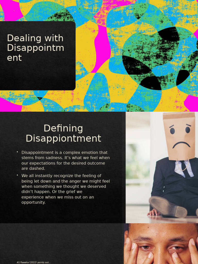 Dealing With Disappointment | PDF | Feeling | Anger