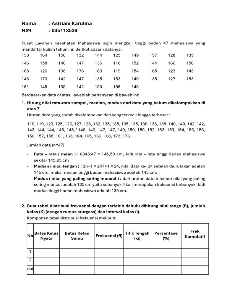 DISKUSI 2 Pengantar Statistik Sosial | PDF