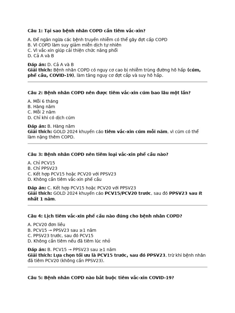 vacxin trong bệnh copd | PDF