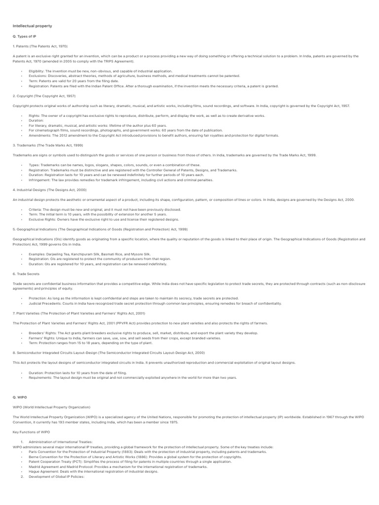 Intellectual property part 1 | PDF | Trademark | World Intellectual Property Organization