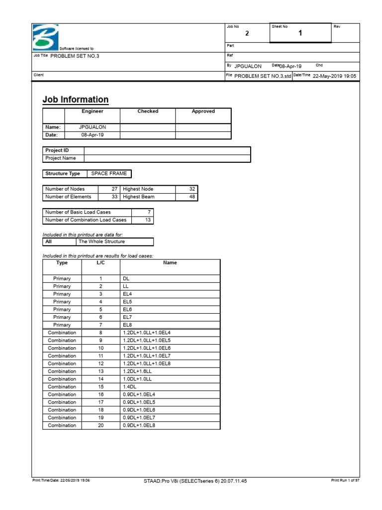 Analysis Frame 2 | PDF | Structural Engineering