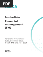 ACCA AFM Essential Formula Sheet | PDF