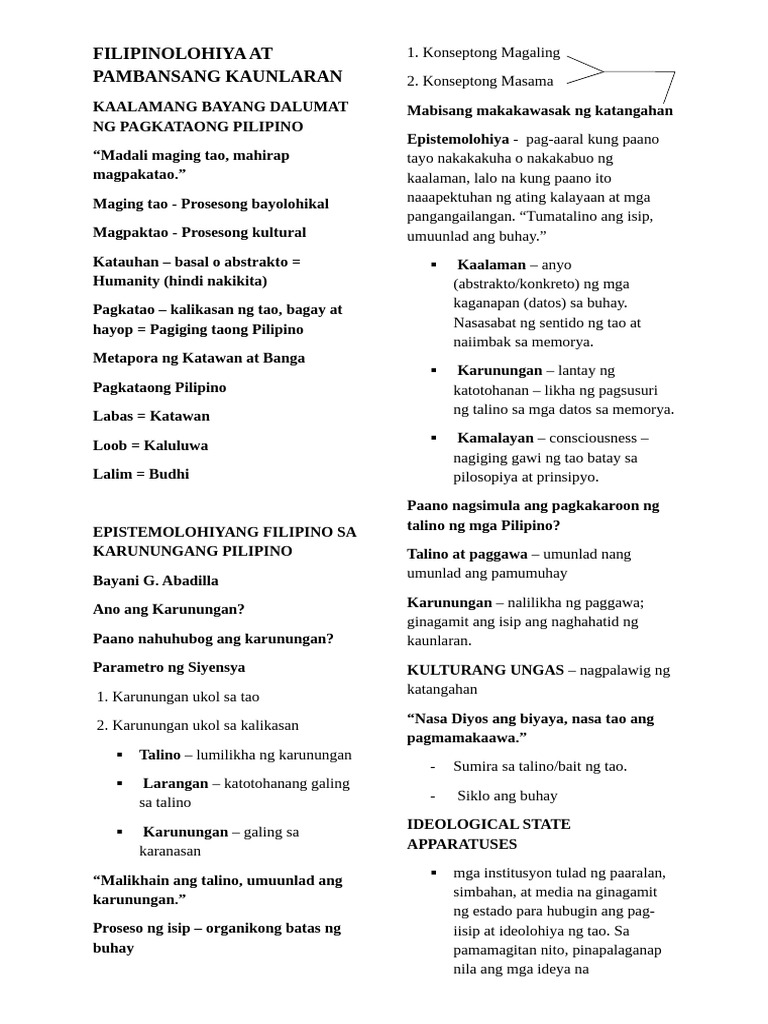 Filipinolohiya at Pambansang Kaunlaran | PDF