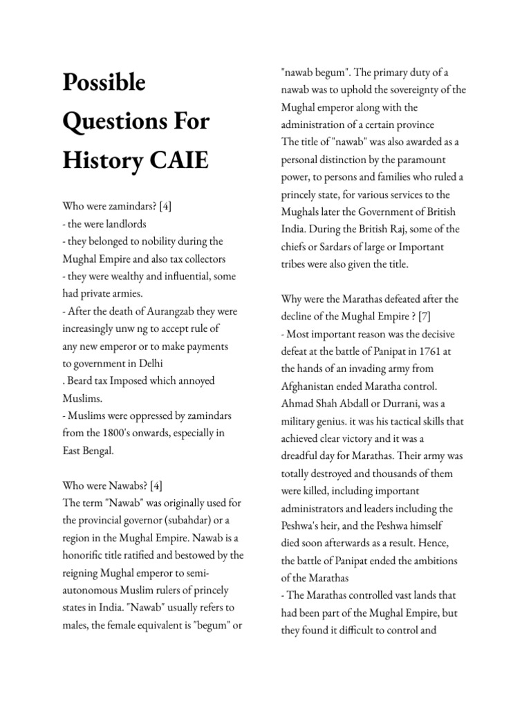 Key Historical Figures and Events in India | PDF