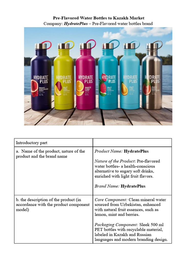 Report Pre-Flavored Water Bottles | PDF | Kazakhstan | Pricing