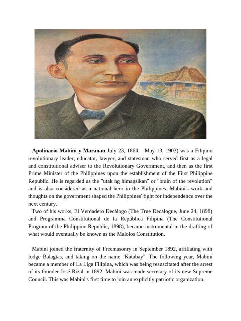 Apolinario Mabini | PDF